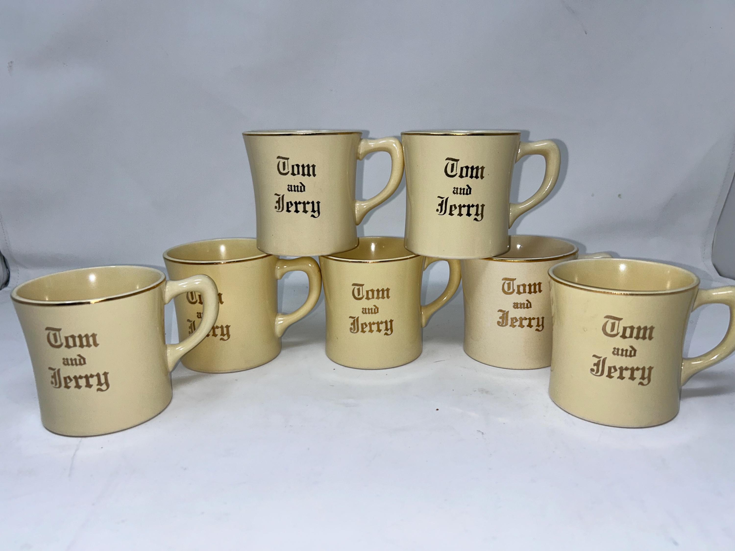 Vintage Homer Laughlin Ceramic Tom & Jerry Set of Seven Cups 1940's - Etsy