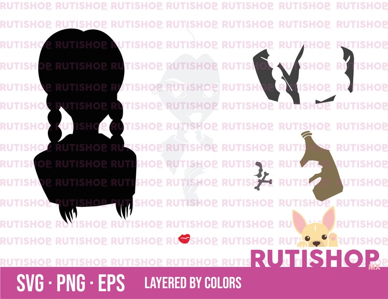 Merlina, Wednesday, Miércoles, Layered, Svg, Eps, Png, Cricut ...