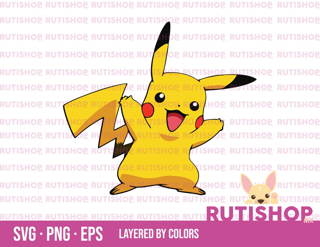 Pikachu Pokemon Layered, Svg, Eps, Png, Cricut, Silhouette Cut File - Etsy