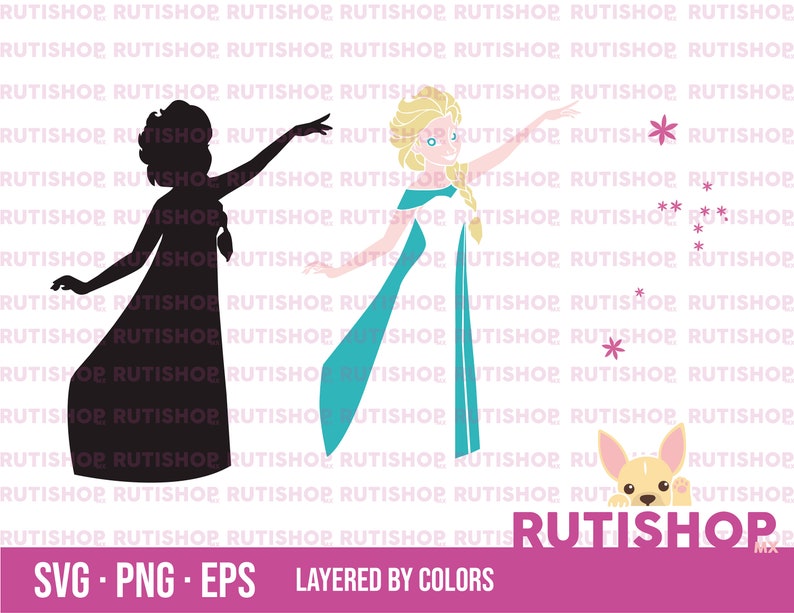 Elsa, Layered, Svg, Eps, Png, Cricut, Silhouette Cut File - Etsy