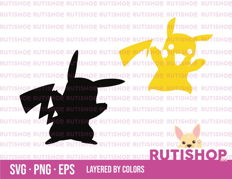 Pikachu Pokemon Layered, Svg, Eps, Png, Cricut, Silhouette Cut File - Etsy