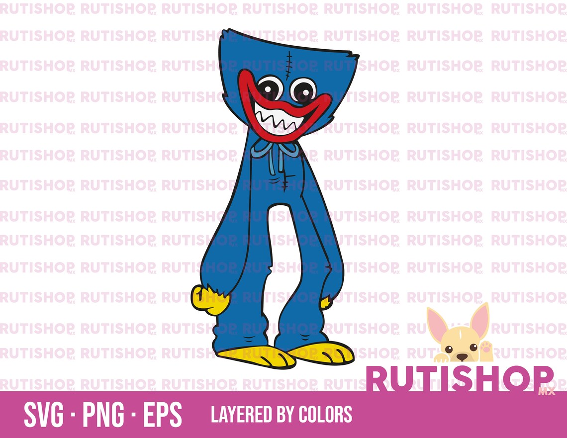 Huggy Videogames Layered Svg Eps Png Cricut Silhouette - Etsy