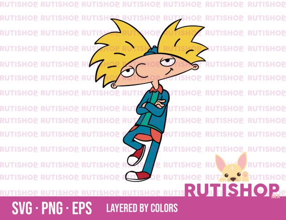 Hey Arnold Layered Svg Eps Png Cricut Silhouette Cut File - Etsy