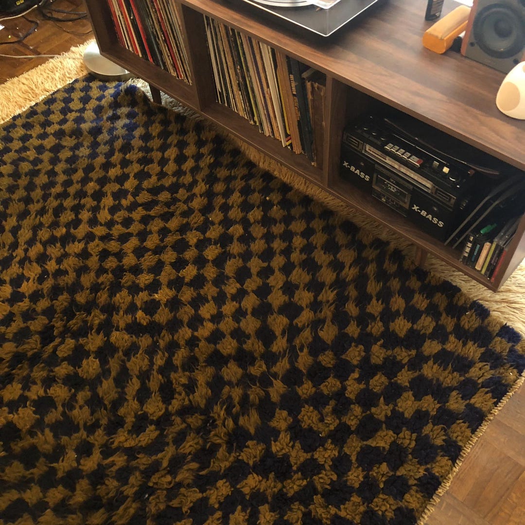 Rare Vintage MCM Rug | 4x6| Original Midcentury Modern Rug | Wool Rug ...