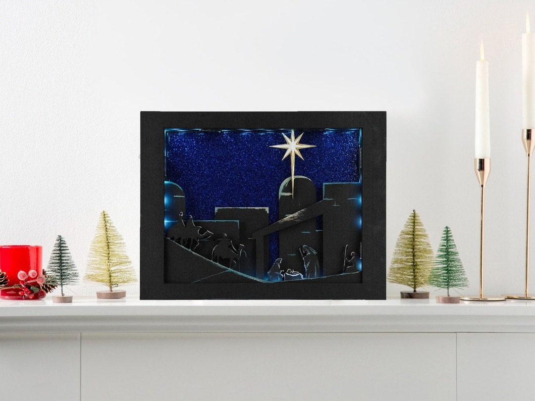 Beautiful Nativity Scene LED Lightbox | LED Nativity Lightbox ...