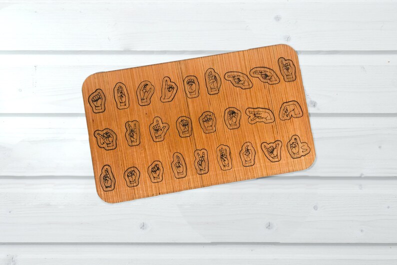 Wooden ASL Alphabet Puzzle | American Sign Language Letter Puzzle | ASL ...