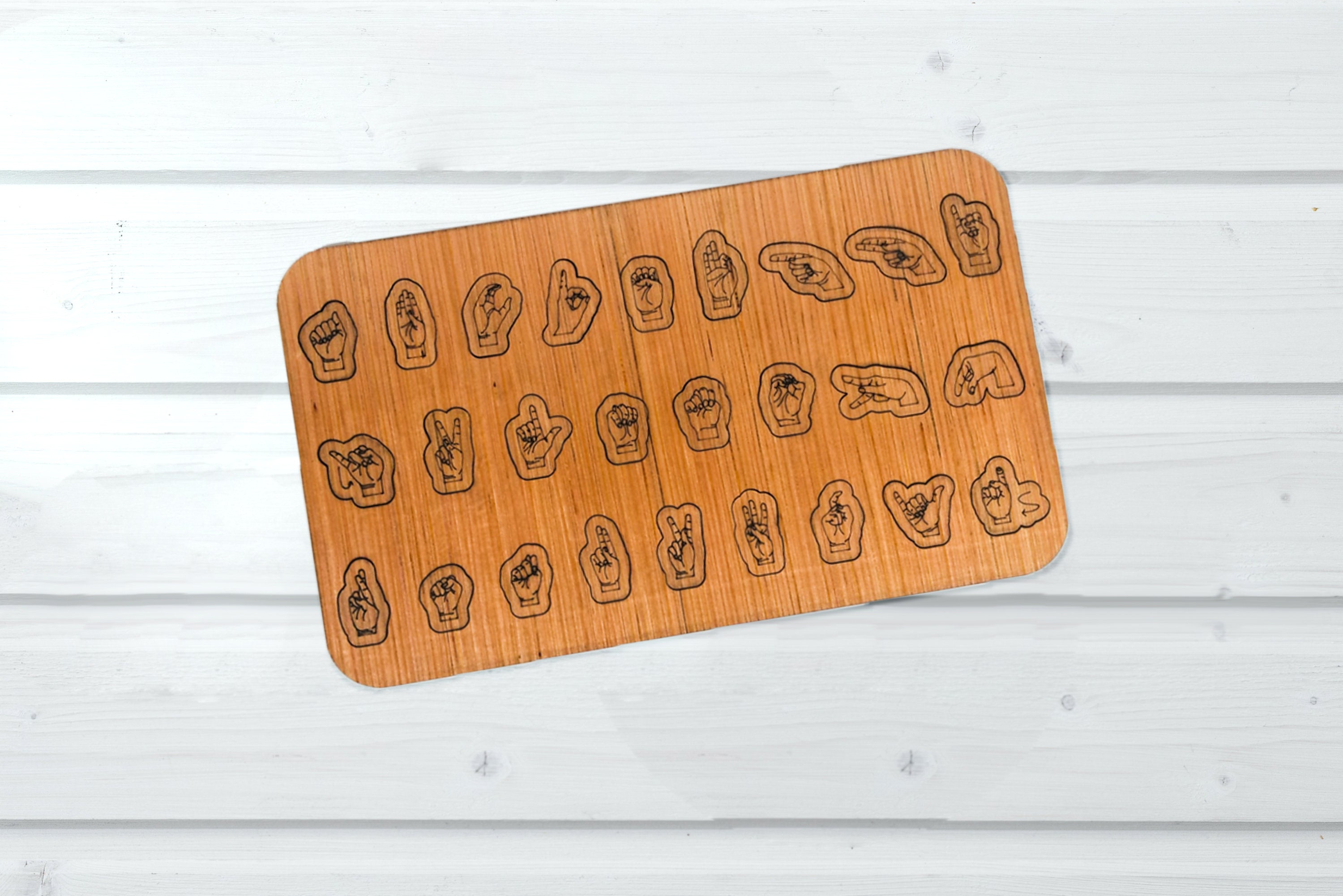 Wooden ASL Alphabet Puzzle | American Sign Language Letter Puzzle | ASL ...