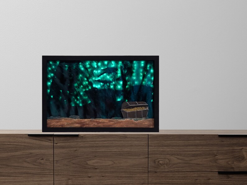 Ocean Shipwreck 3D Lightbox LED Treasure Chest Light Box - Etsy