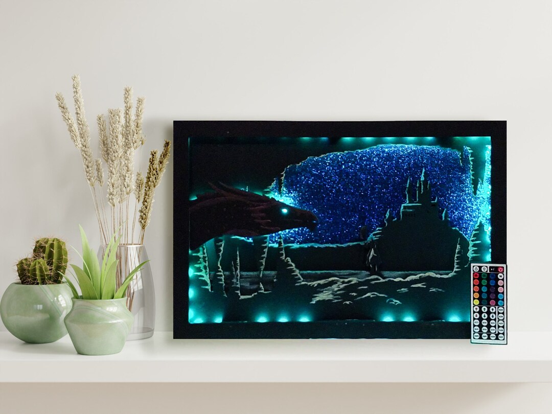 3D Fantasy Dragon LED Lightbox | Fantasy Light Box LED | Fantasy 3D ...