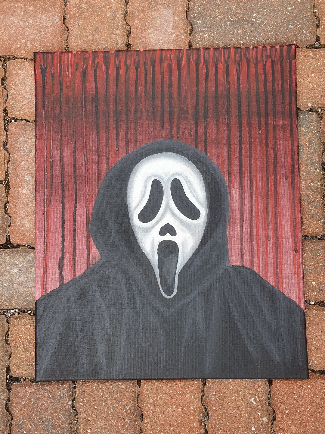Original Painting Scream Ghostface Canvas A3 Horror Alternative - Etsy