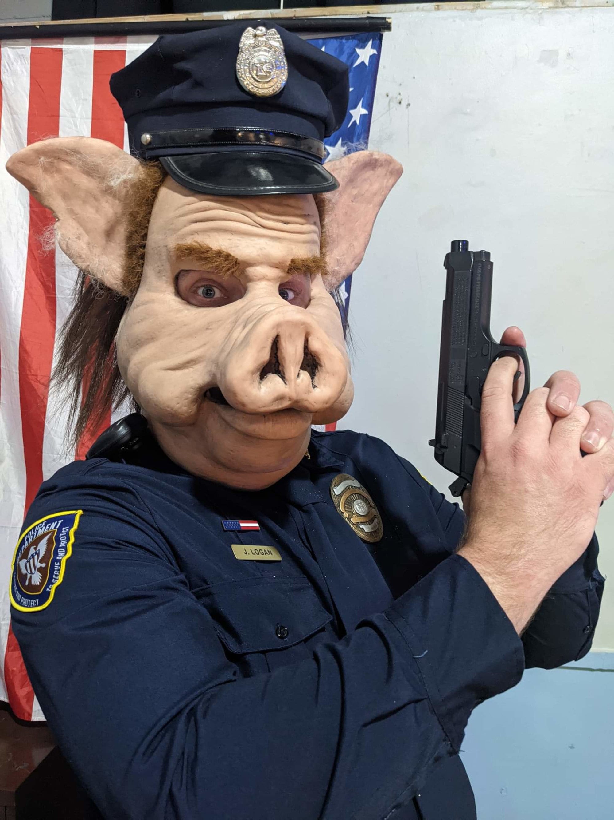 Officer Bacon - Urethane Rubber/foam Pig Full Head Mask - Etsy
