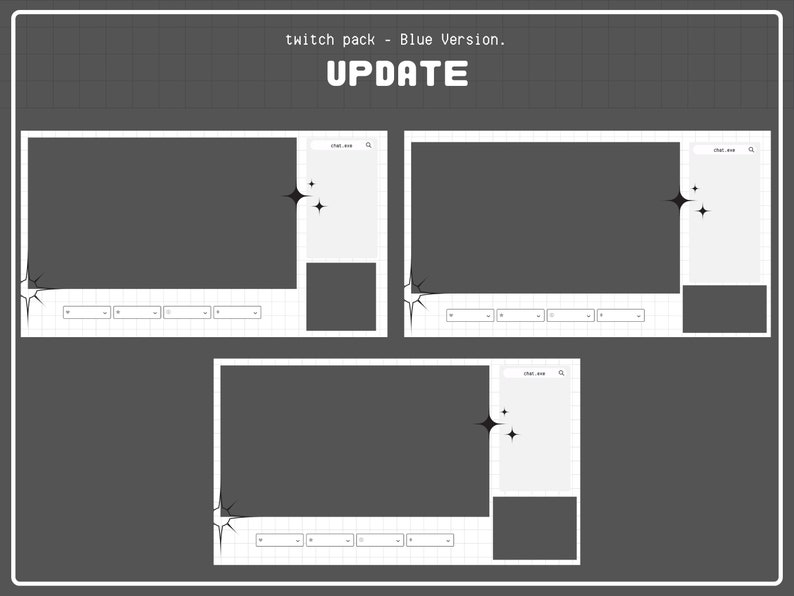 Minimal PC Twitch Pack Black and White Ver. Twitch Overlays - Etsy