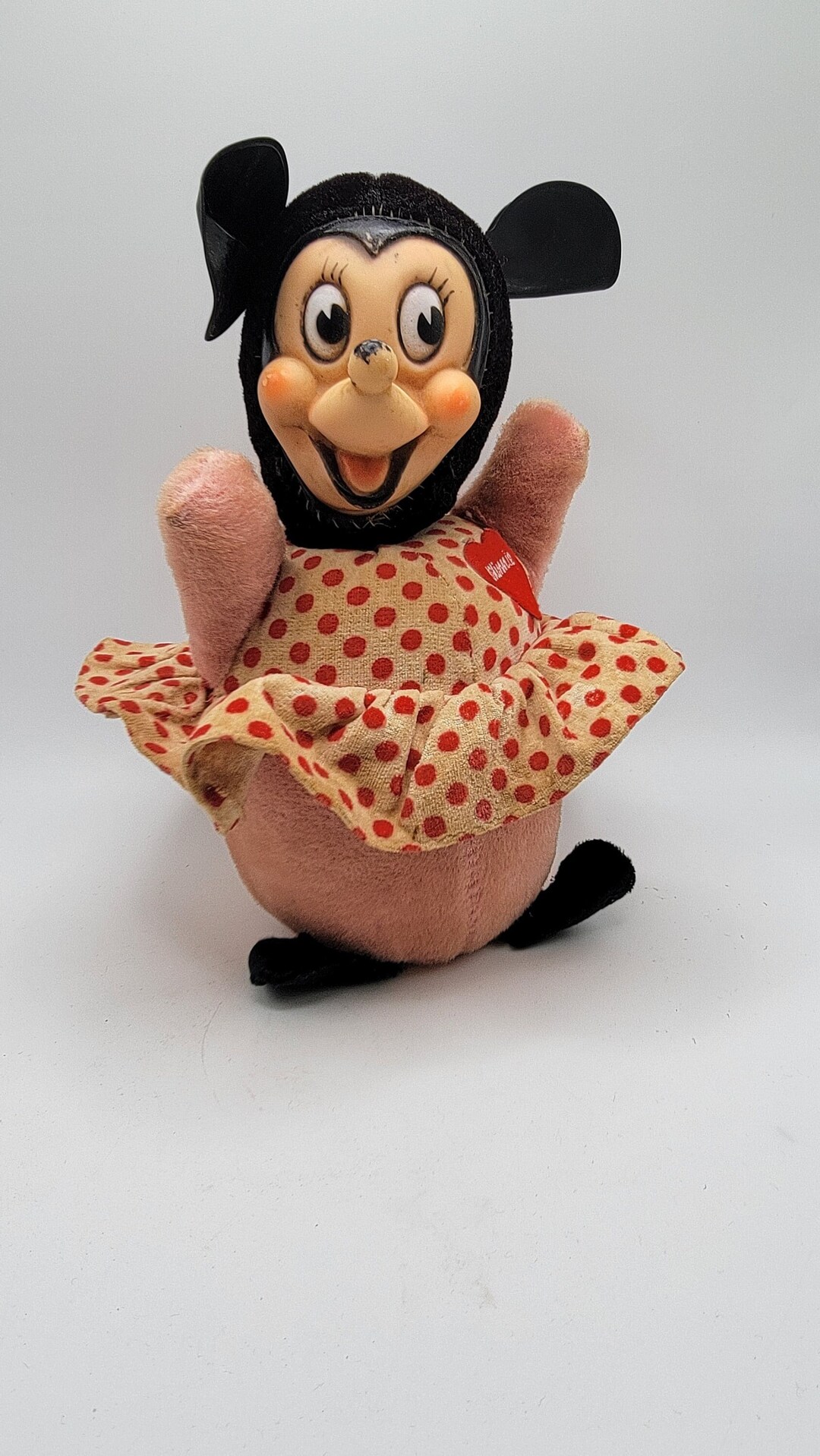1940s Walt Disney Minnie Mouse Roly Poly Rubber Face Toy - Etsy