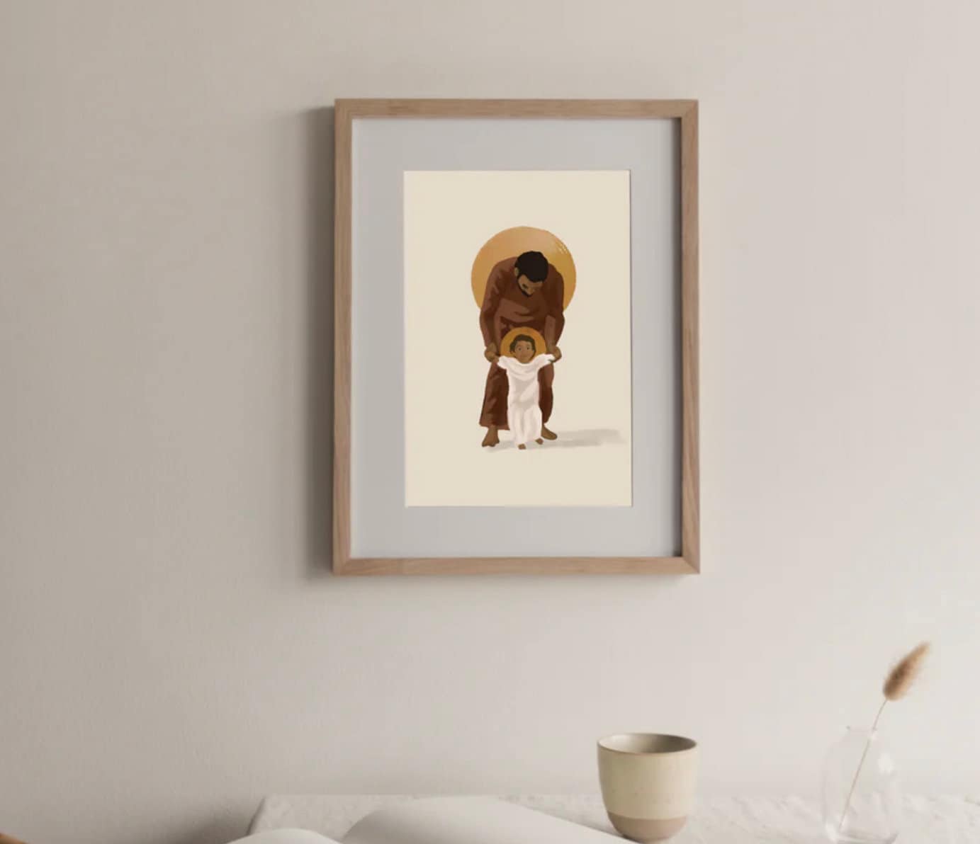 St. Joseph Model of Valiant DIGITAL PRINT - Etsy