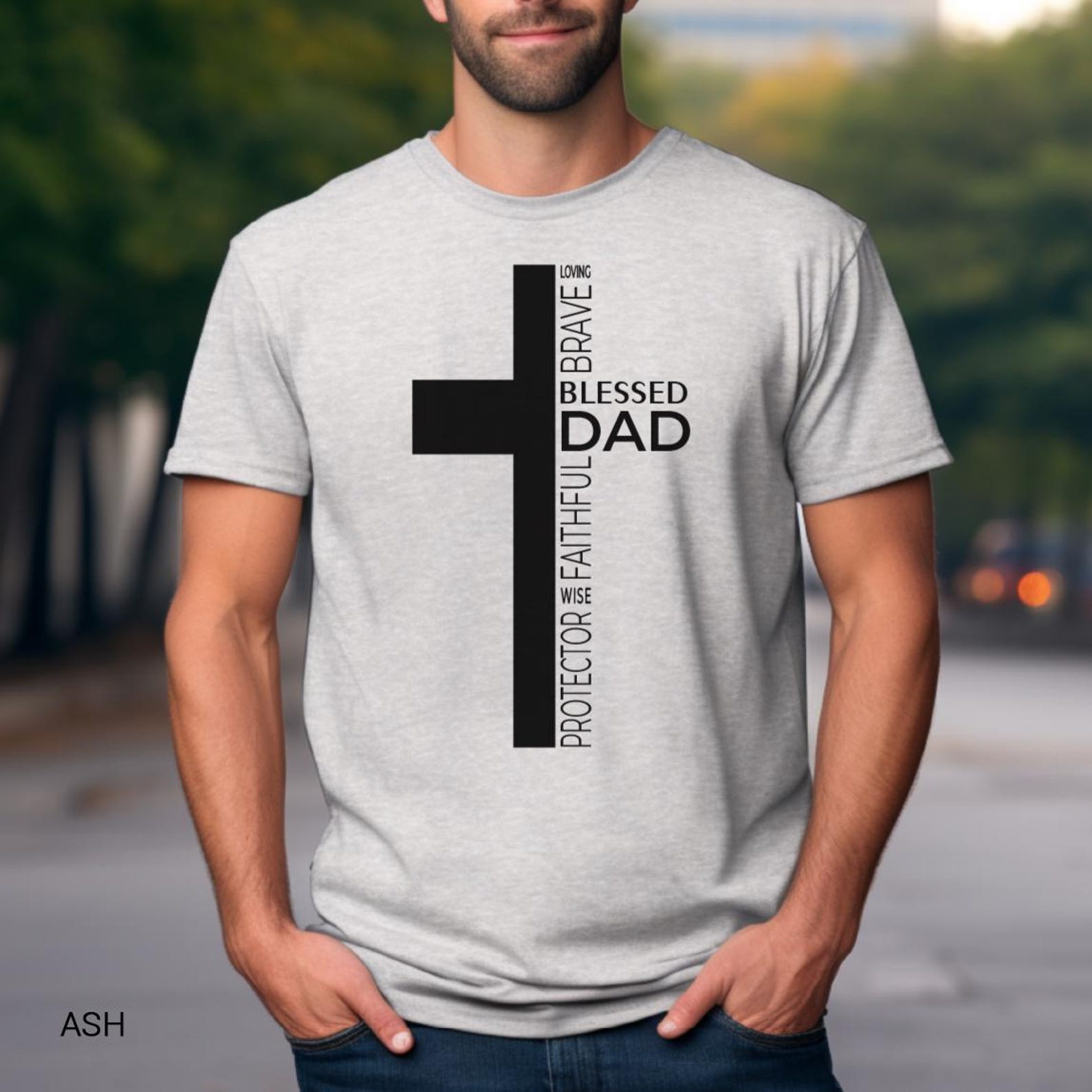 Christian Dad Shirt, Blessed Dad Cross Design, Father’s Day Gift, Faith ...