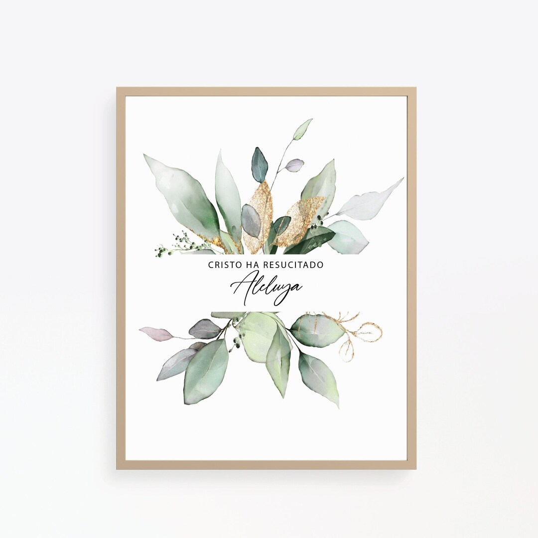 Cristo Ha Resucitado Aleluya, Spanish Easter Wall Art, Spanish Easter ...