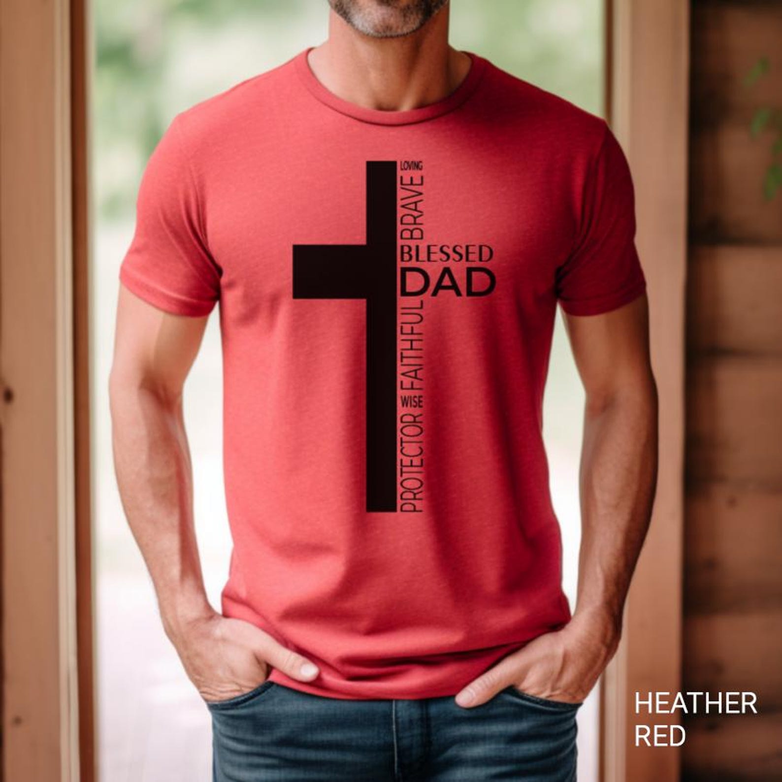 Christian Dad Shirt, Blessed Dad Cross Design, Christian Father’s Day ...