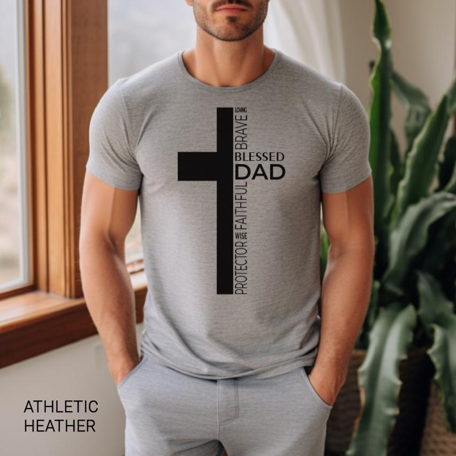 Christian Dad Shirt, Blessed Dad Cross Design, Christian Father’s Day ...