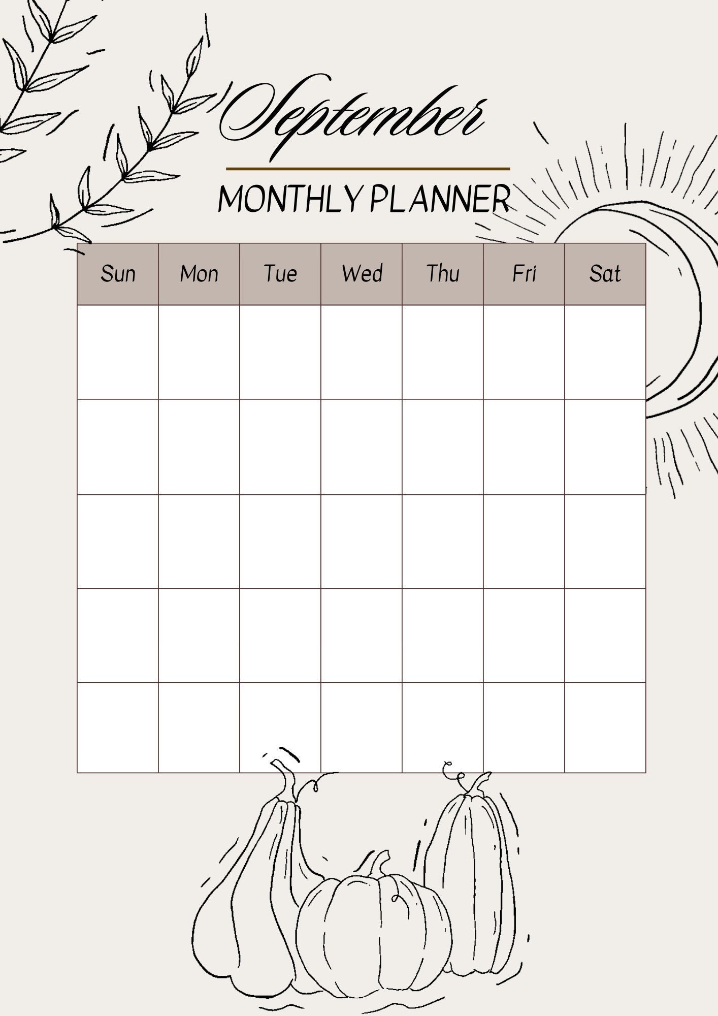 Monthly Planner - Etsy