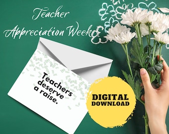 Printable Digital Teacher Appreciation 5x7 Card - Etsy