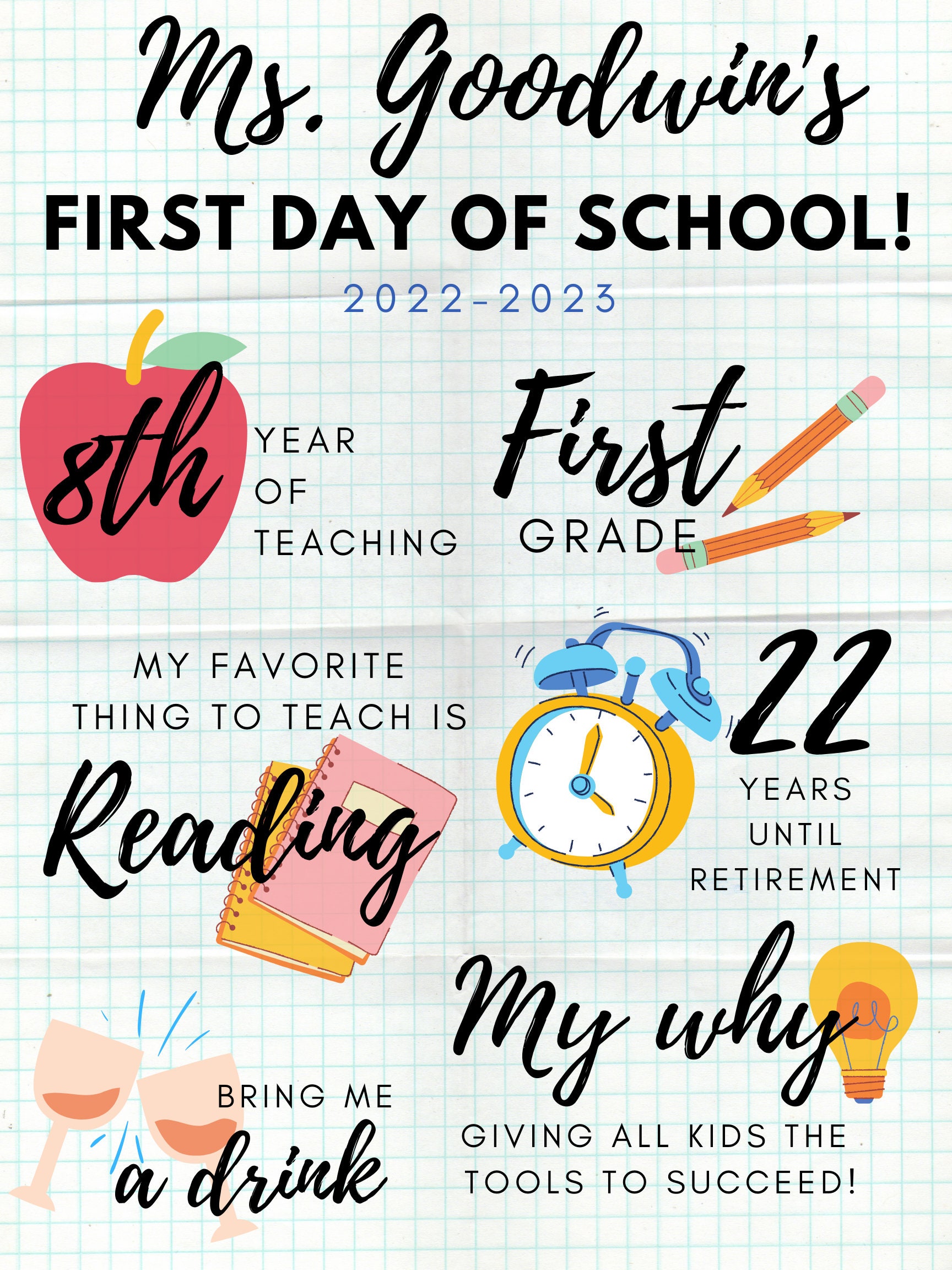 Canva Template Teacher Back to School - Etsy