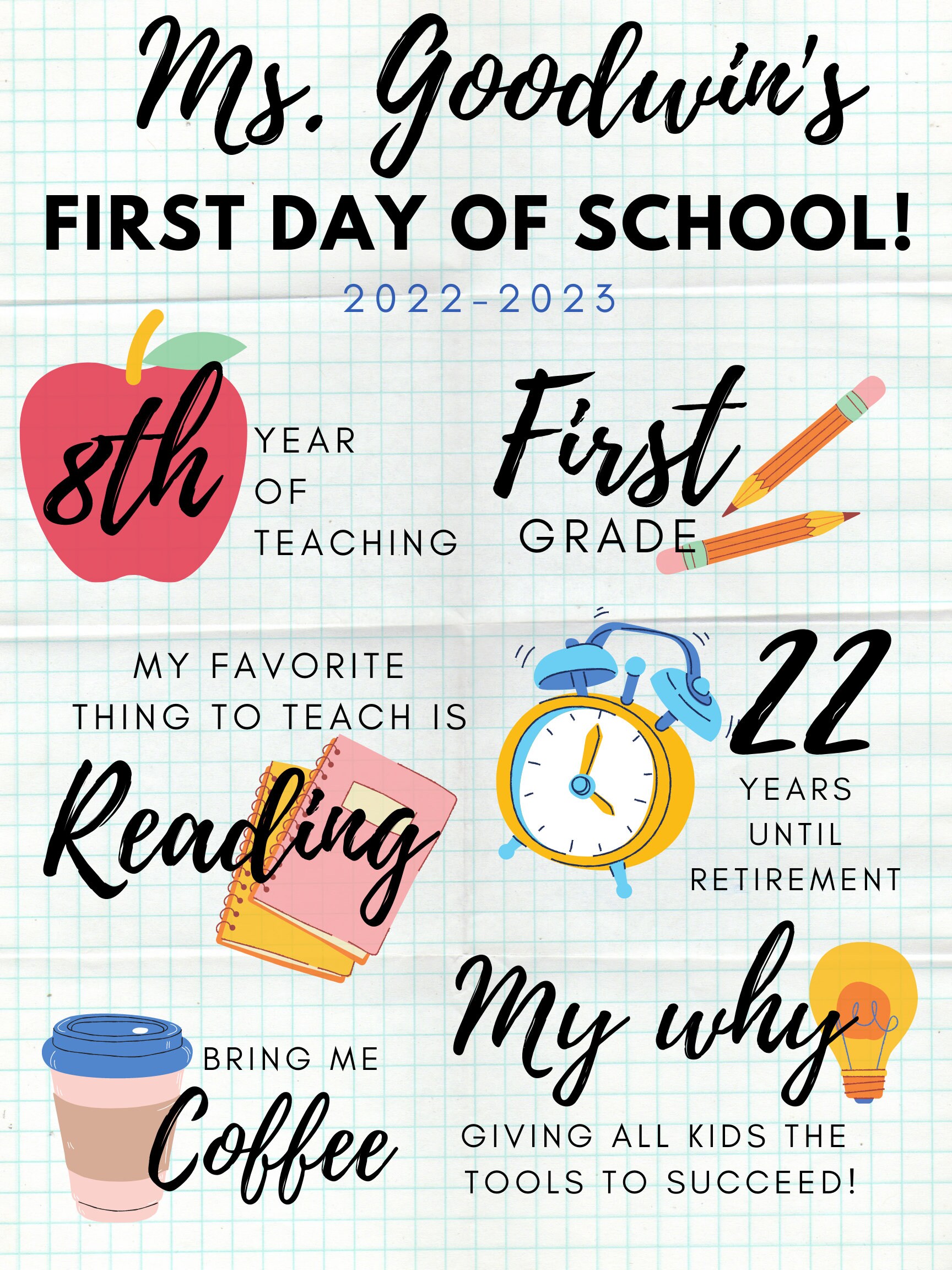 Canva Template Teacher Back to School - Etsy