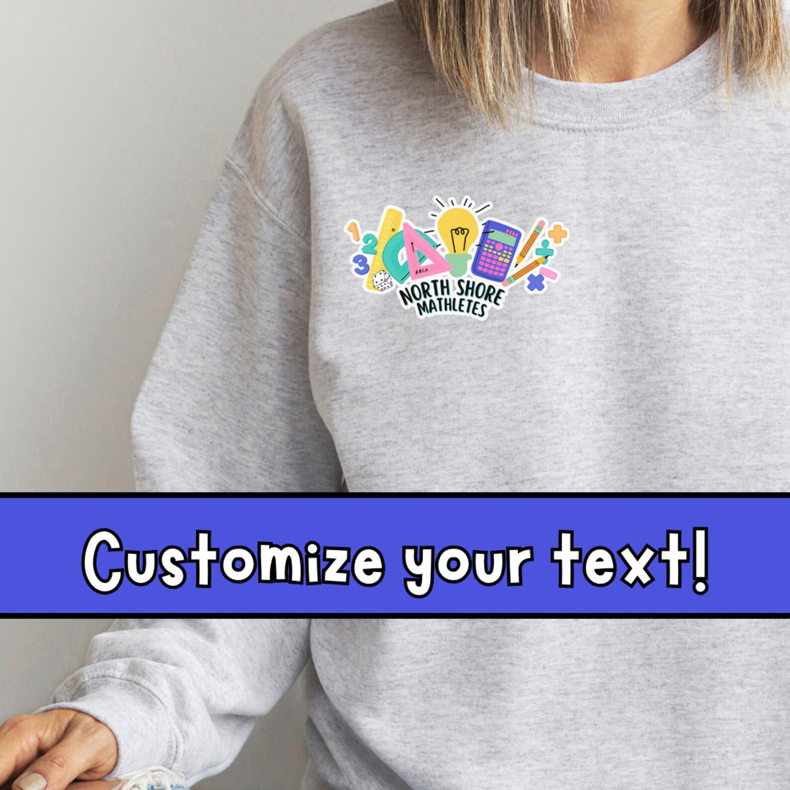 Canva PNG Editable Teacher Name Tag- Math Theme - Etsy