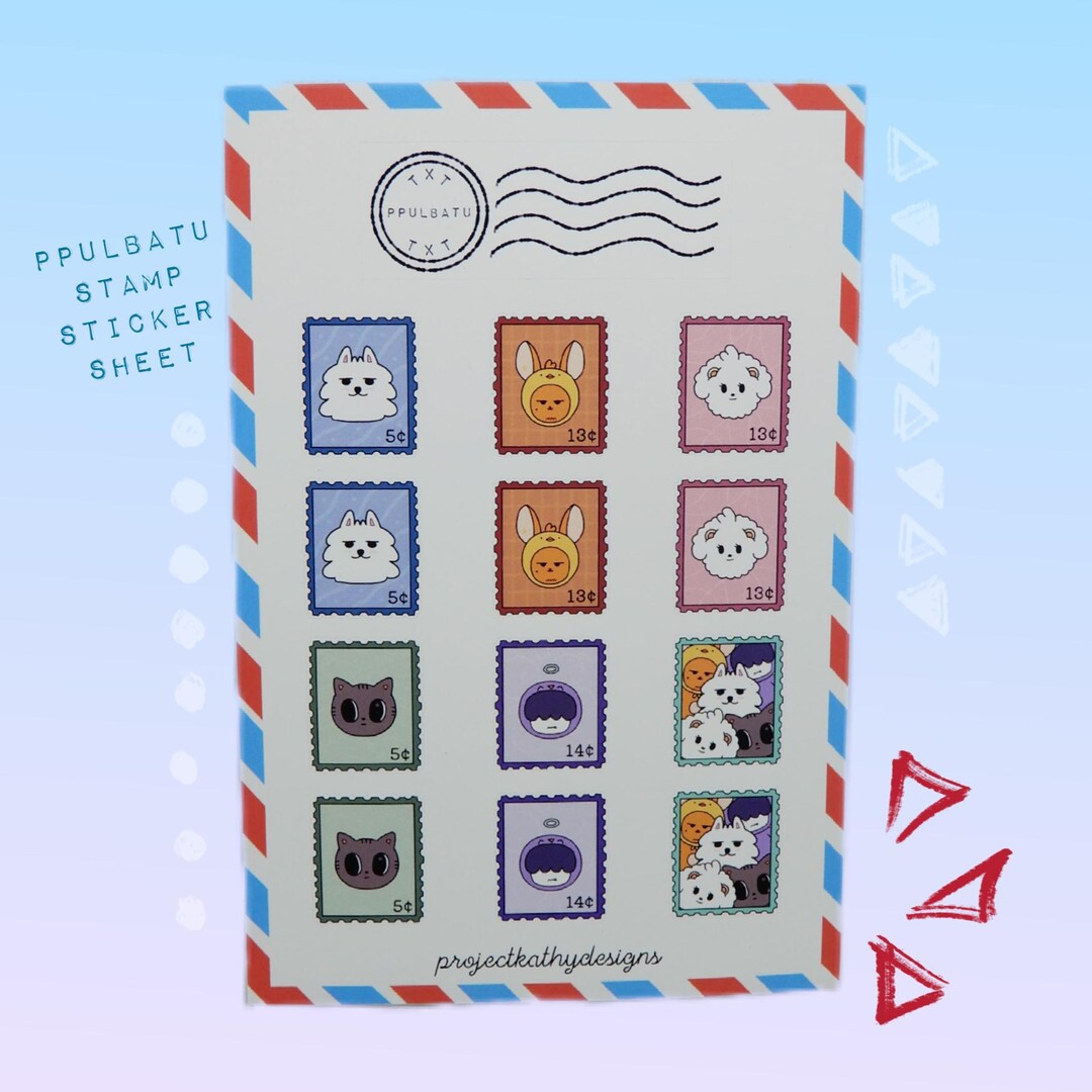 Kpop Animal Stamp Sticker Sheet | 4x6" Matte Vinyl Stickers Kpop 4th ...