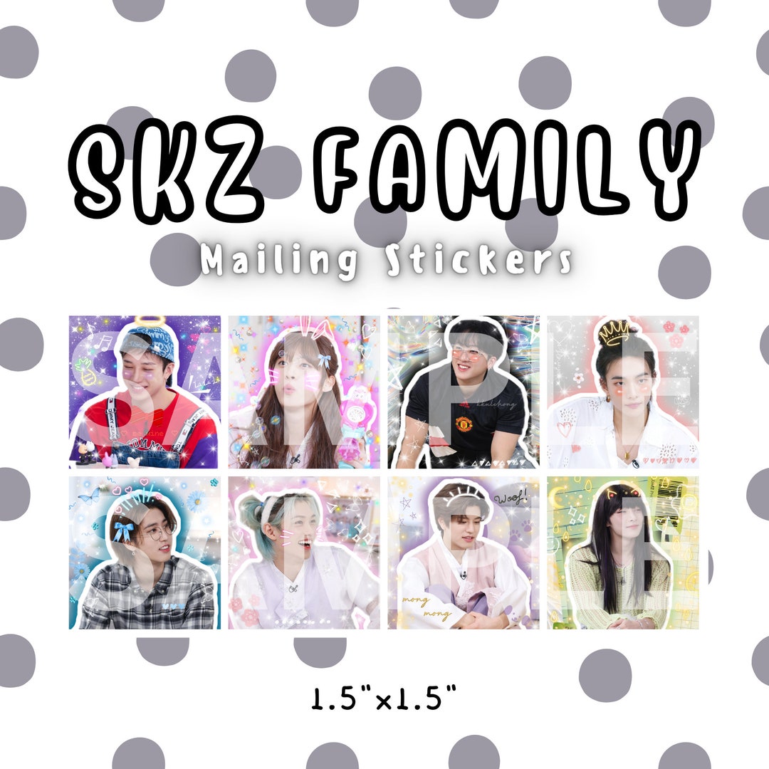 16 Pc Kpop Mailing Stickers | Kpop Family Mailing Stickers for Trading ...