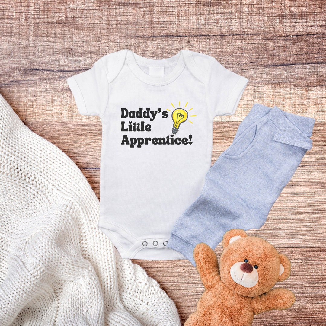 Daddy's Little Apprentice Onesie: Electrician Baby Bodysuit - Etsy