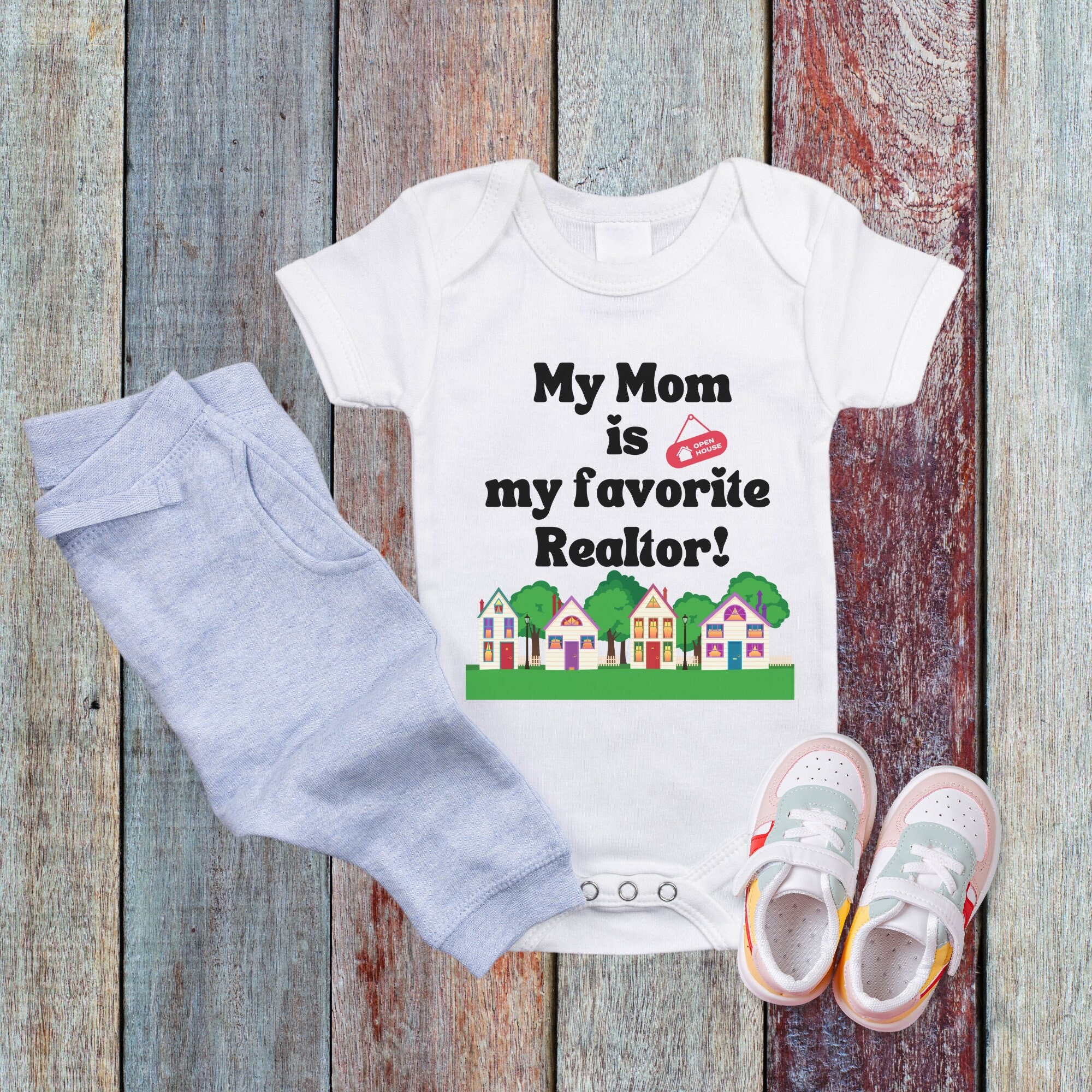 My Mom is My Favorite Realtor Baby Bodysuit: Soft Cotton Onesie - Etsy
