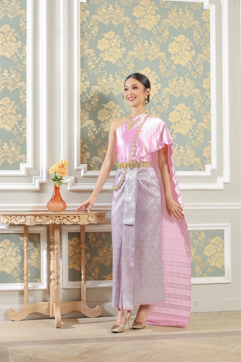 Buy Traditional Thai Dress Sabai And Sinh Outfit Set High Quality