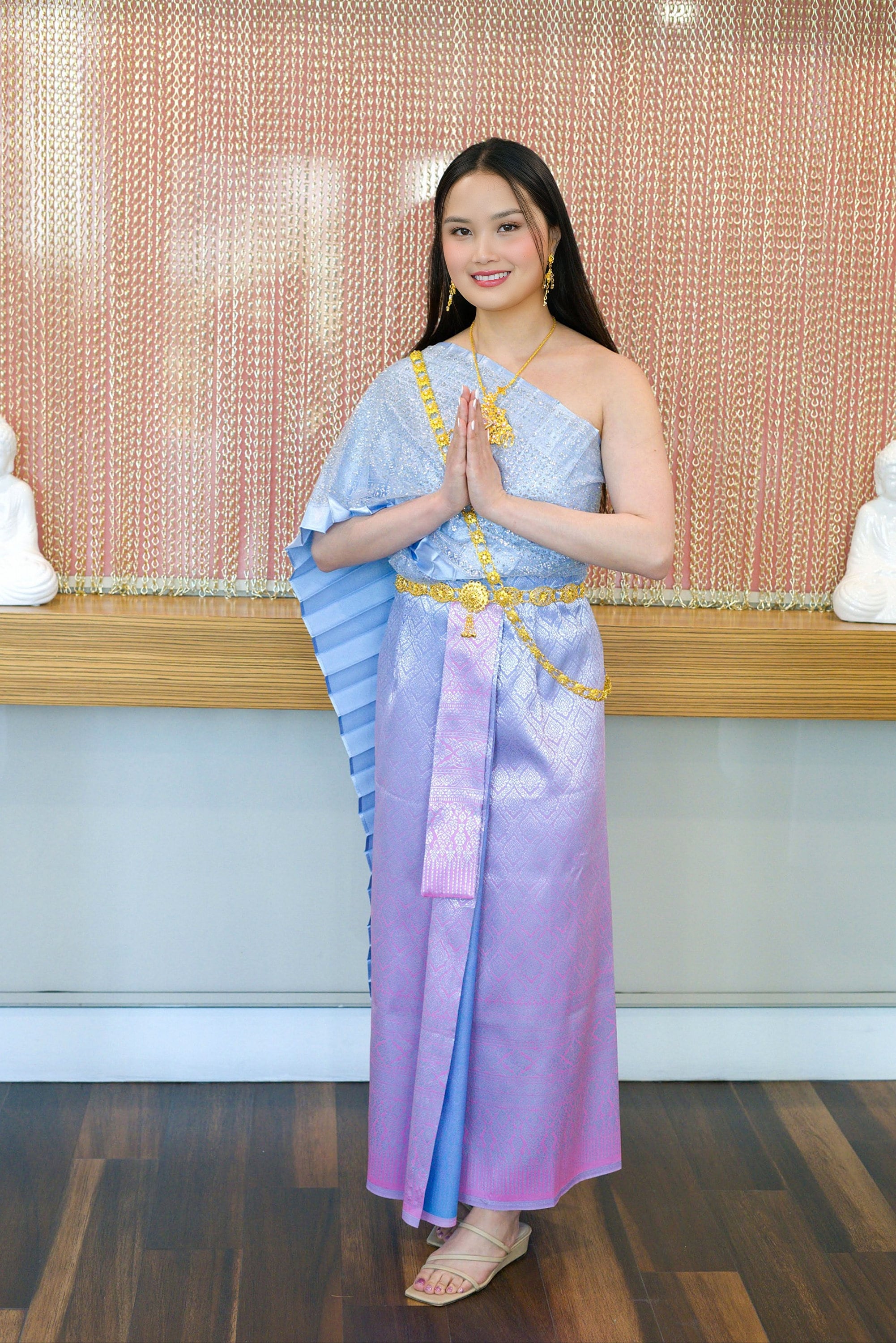Gradient Traditional Thailand Dress. Sabai & Sinh. High-quality ...