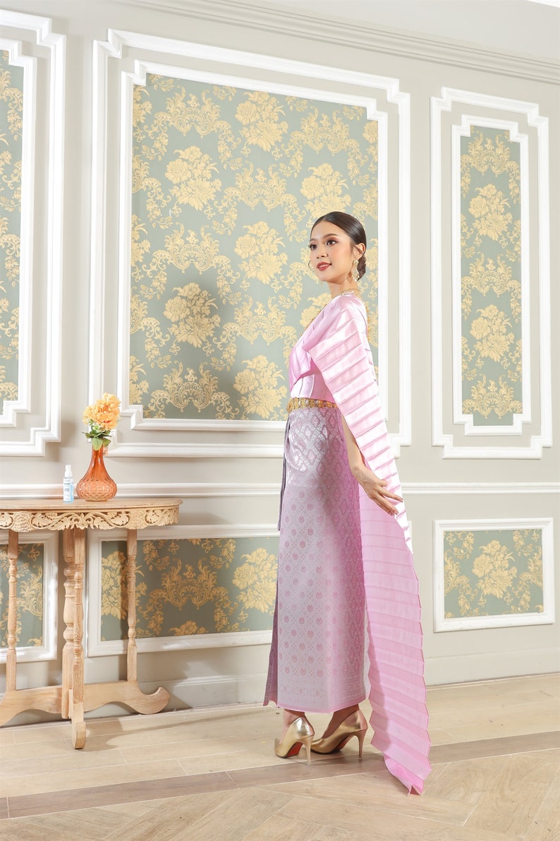 Traditional Thai Dress Sabai And Sinh Outfit Set High Quality Etsy