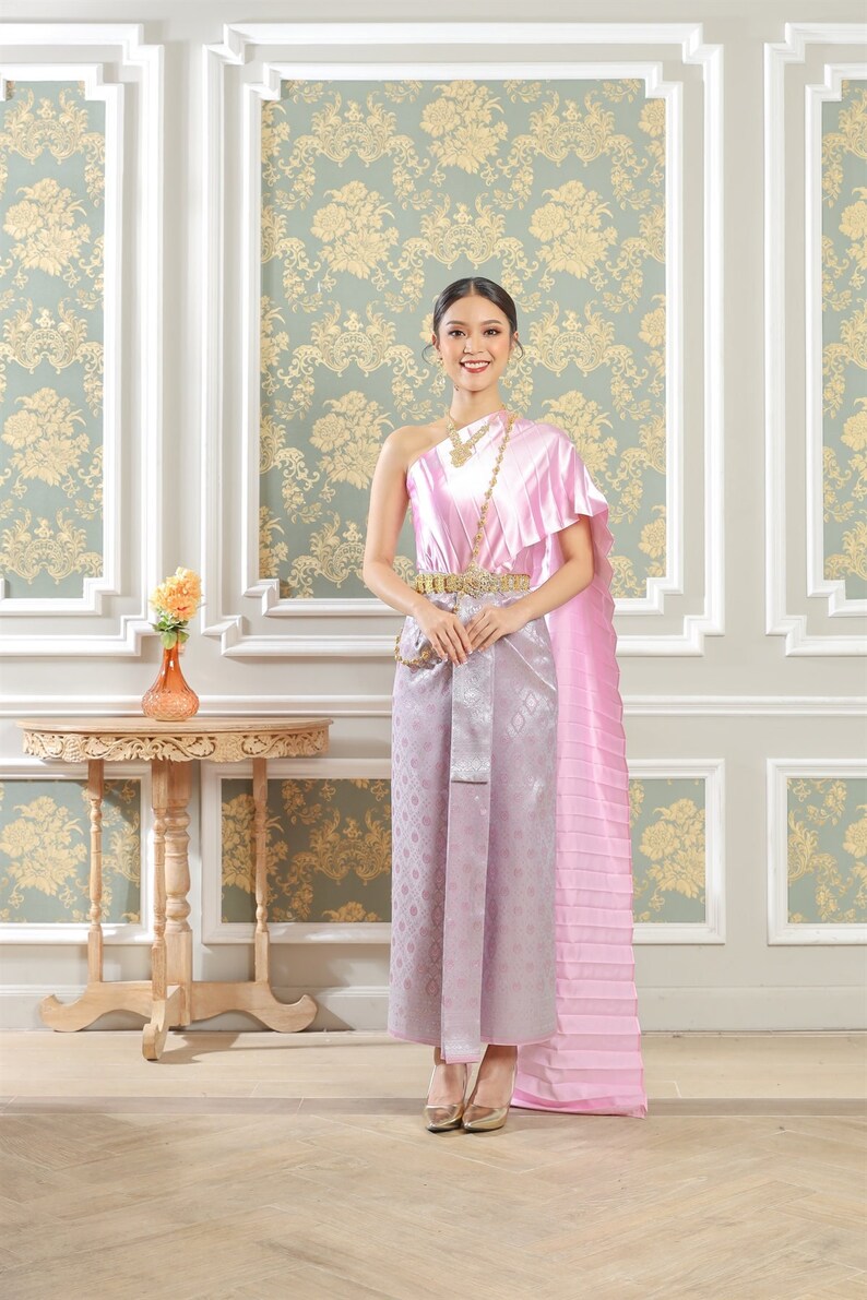 Traditional Thai Dress. Sabai & Sinh Outfit Set. High-quality - Etsy