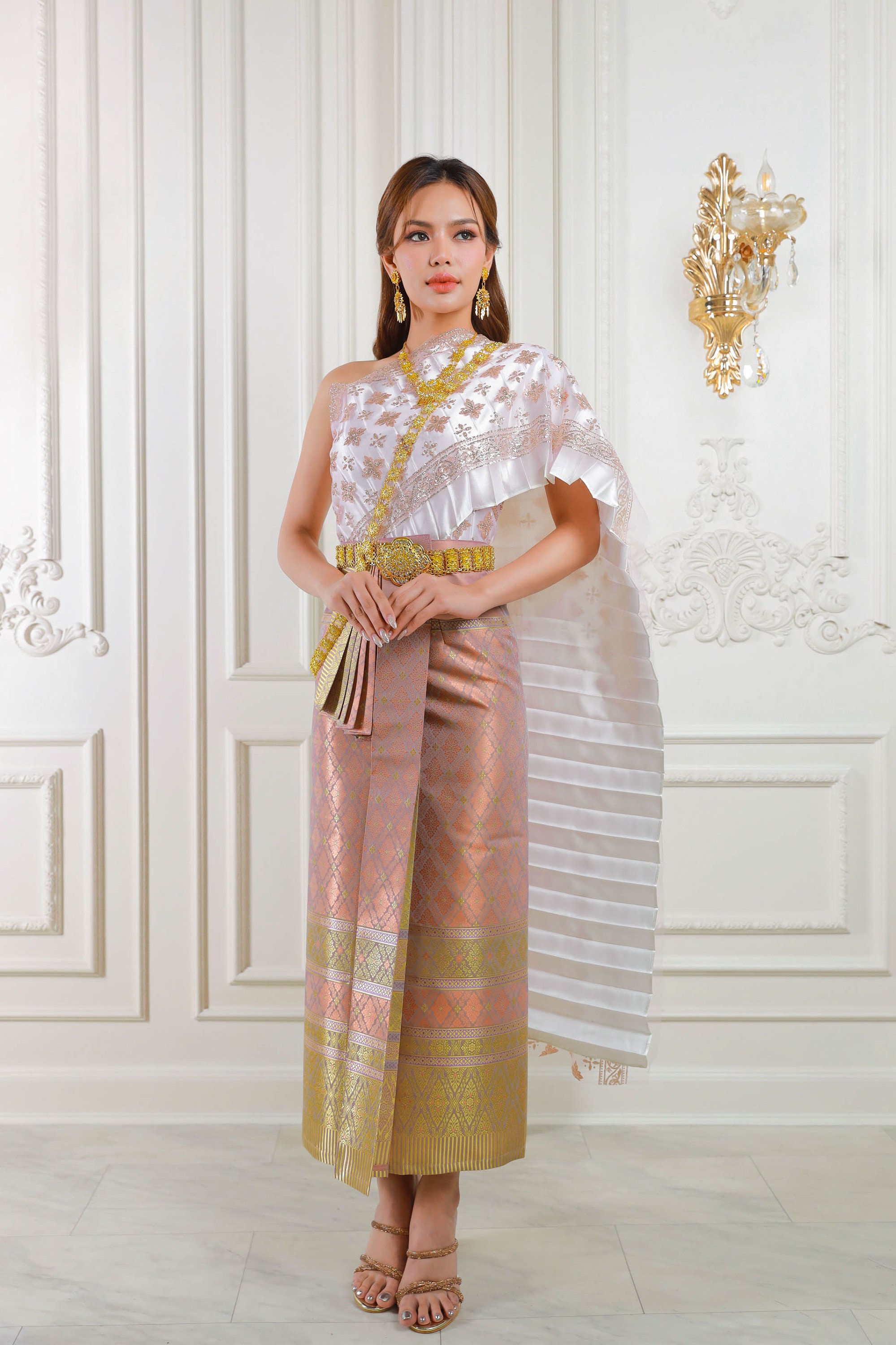 Handmade Thai Dress: Traditional Sabai & Sinh Outfit - Etsy