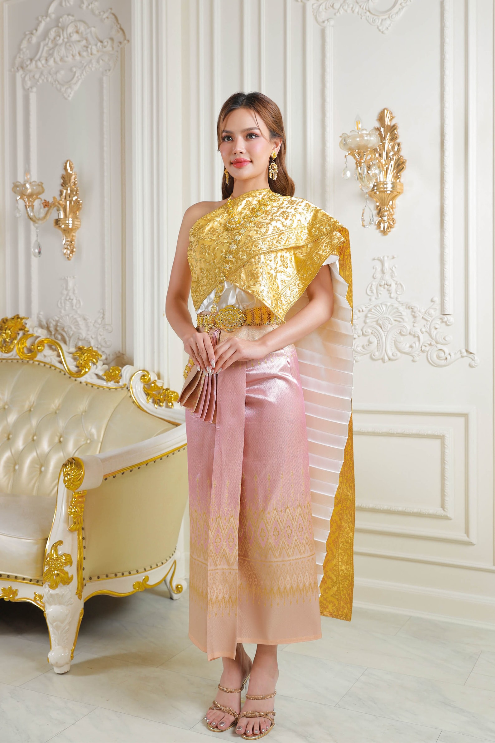 Handmade Thai Dress: Traditional Sabai & Sinh Outfit - Etsy