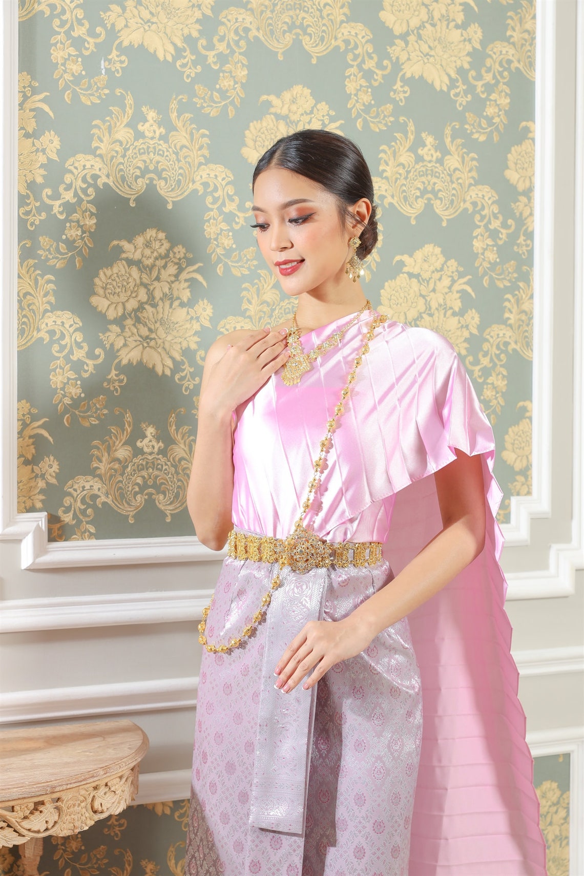 Traditional Thai Dress Sabai And Sinh Outfit Set High Quality Etsy