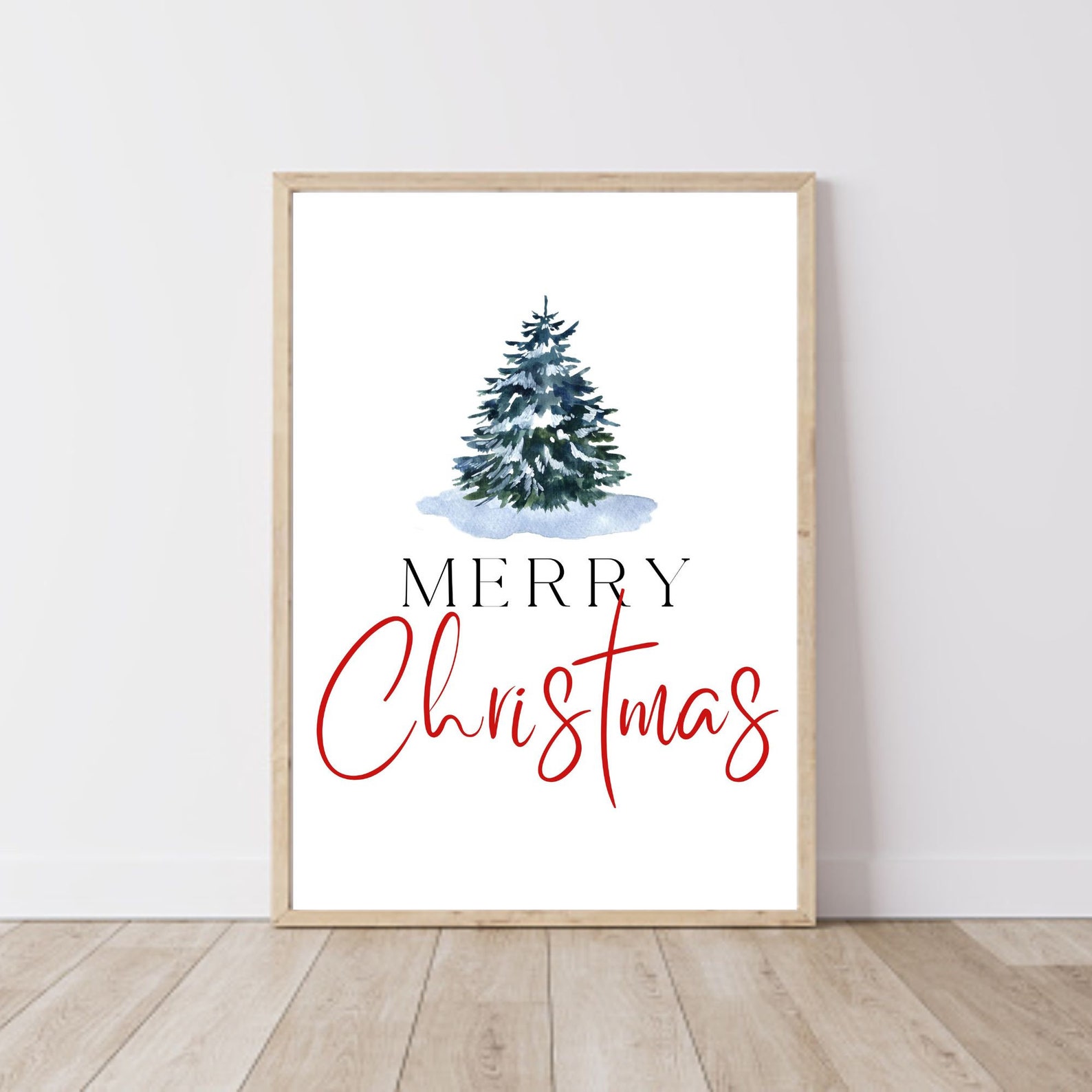 Merry Christmas Print, Christmas Art, Christmas Prints, Christmas Wall ...