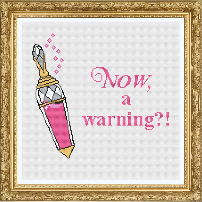 Now, a Warning Cross Stitch Pattern | Movie Quote (PDF Pattern) - Etsy