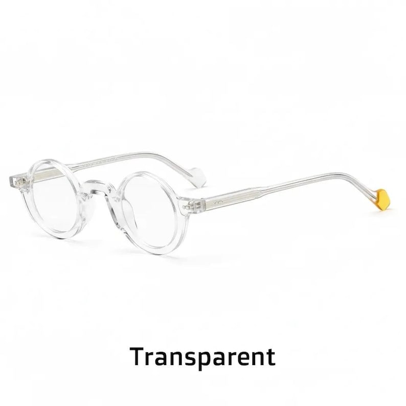 Retro Round Acetate Eyeglass Frames - Unisex Photosensitive ...