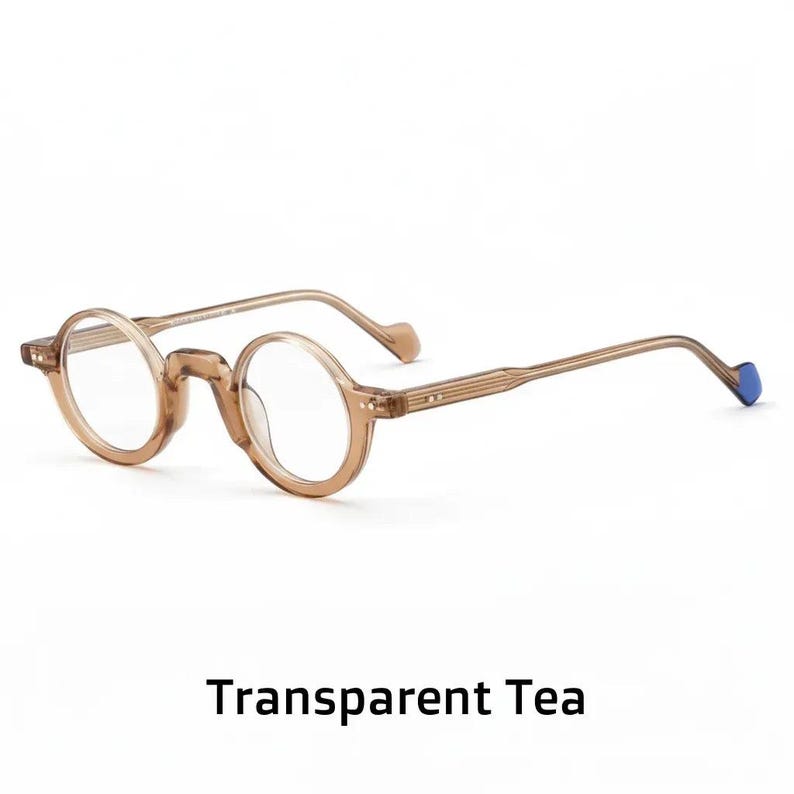 Retro Round Acetate Eyeglass Frames - Unisex Photosensitive ...