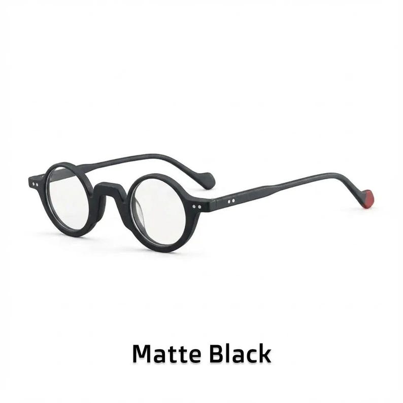 Retro Round Acetate Eyeglass Frames - Unisex Photosensitive ...
