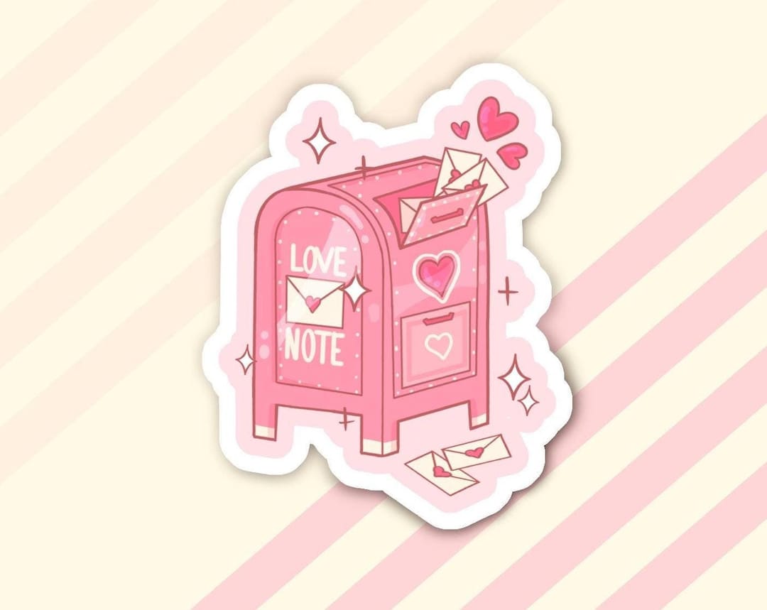Matte Sticker - Heart - Kei - Love - Lovecore - Decal - Kawaii - Cute ...