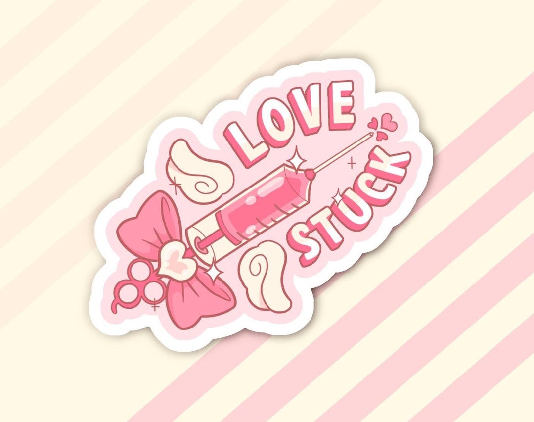 Matte Sticker - Heart - Kei - Love - Lovecore - Decal - Kawaii - Cute ...