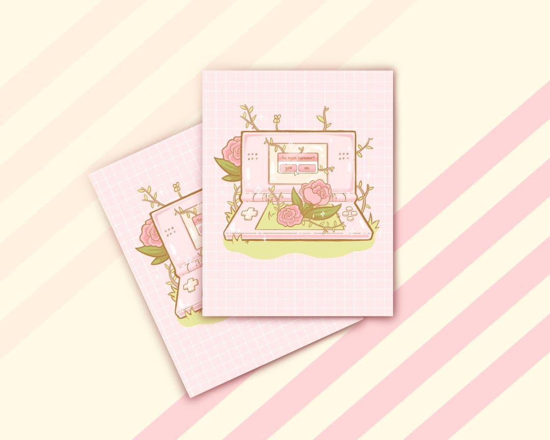MINI 4" X 6 Print - Nintendo DS System - Flowers - Garden - Overgrowth ...