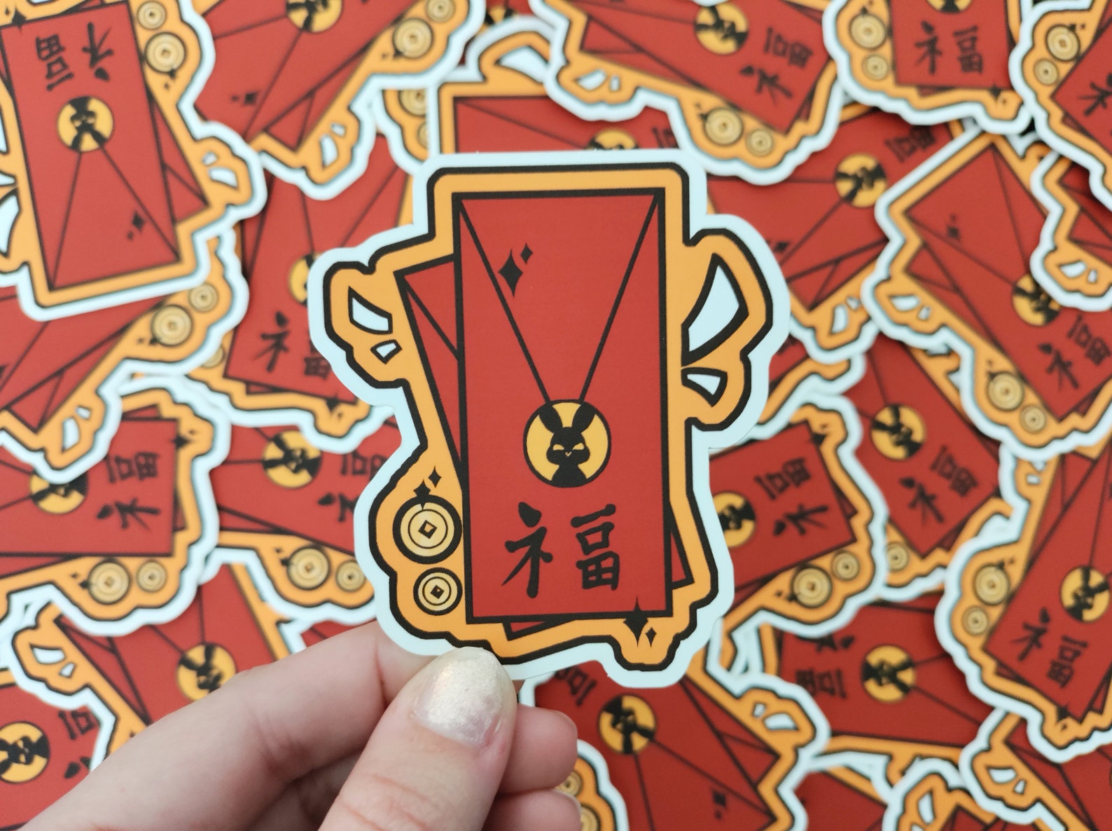 Matte Sticker - Rabbit - Lunar New Year - Decal - Kawaii - Cute - Vinyl ...