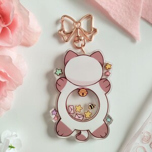 Puppycat Charm Acrylic Keychain Lazy in Space Bee and - Etsy