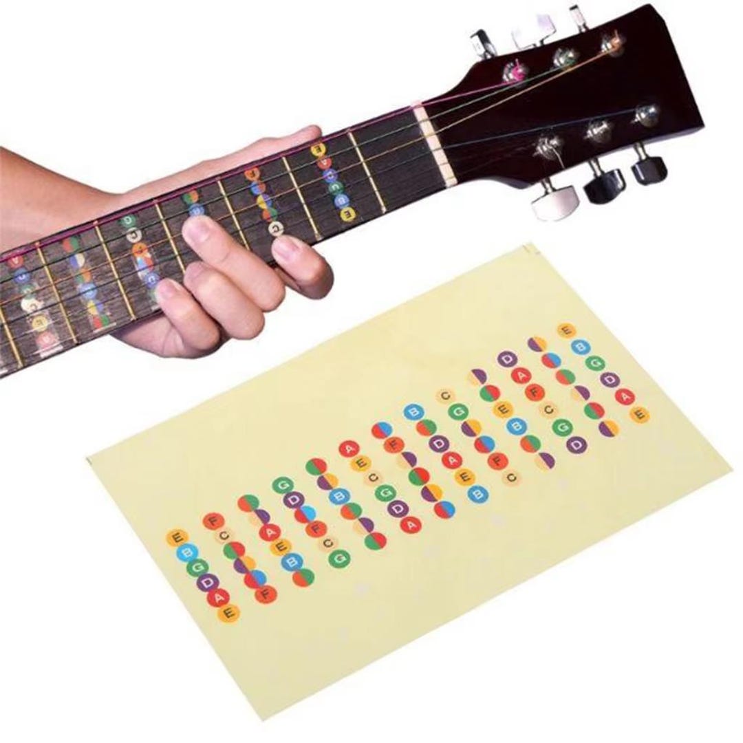 Guitar Fretboard Notes Map Labels Stickers Fingerboard Fret Decals for ...