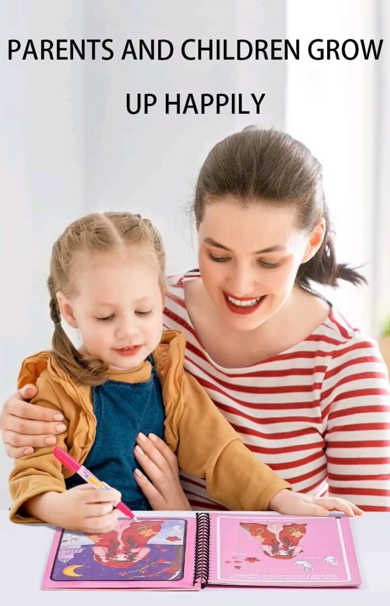 Magical Book Water Drawing Montessori Toys Reusable Coloring Book Magic ...